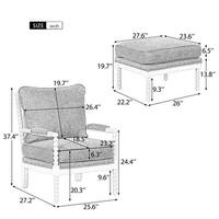 The Spindle Chair Velvet Accent Chair with Ottoman, Lounge Accent Chair ...