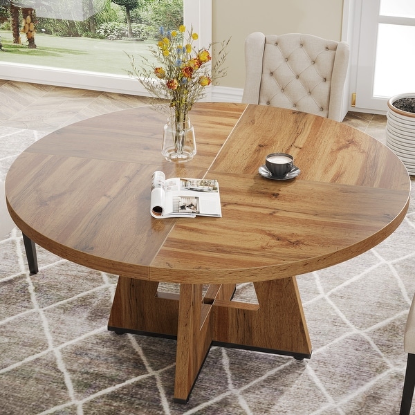 47 inch Wood Round Kitchen Dining Table for Dining Living Room On Sale Bed Bath Beyond 40732469