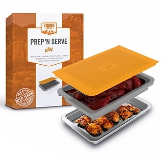 Food Prep BBQ Tray The Yukon Glory Grill Prep Trays Plastic Marinade ...