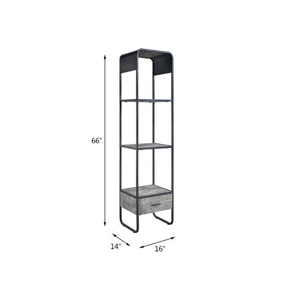 3 Shelfs Side Pier with Storage Drawer in Grey - Bed Bath & Beyond ...