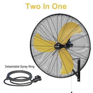 30" Industrial Oscillating Mist 3-Speed Heavy Duty Wall Mount Fan - Bed ...