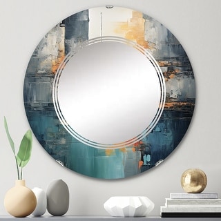 Designart "Green Orange Bold Abstract Flow Collage I" Abstract Collages ...