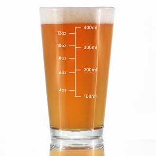 Measuring Glass PG - Beer Pint Glass - Mixing Glass for Portion Control ...