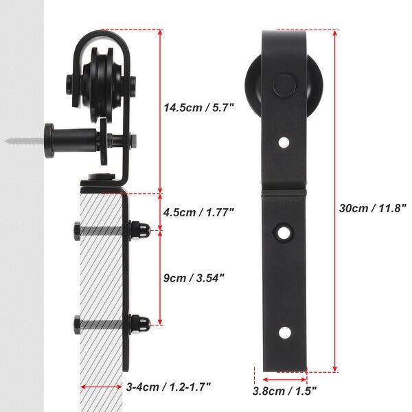 Sliding Barn Door Hardware Kit Modern Closet Hang Style Track 65inch ...