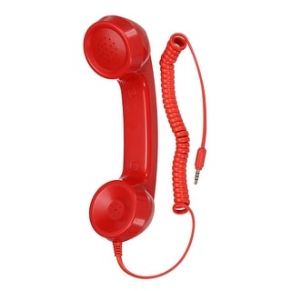 3.5mm Retro Telephone Handset for Microphone Speaker Smooth Red - Bed ...