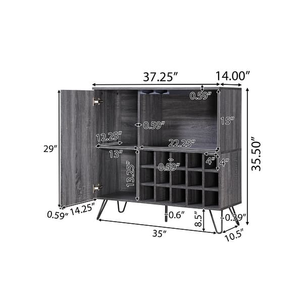 Lochner 15-Bottle Wine and Bar Cabinet by Christopher Knight Home - Bed ...