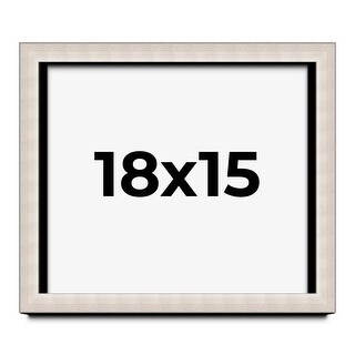 18x15 Shadow Box Frame Silver Real Wood Contemporary Shadowbox Display ...
