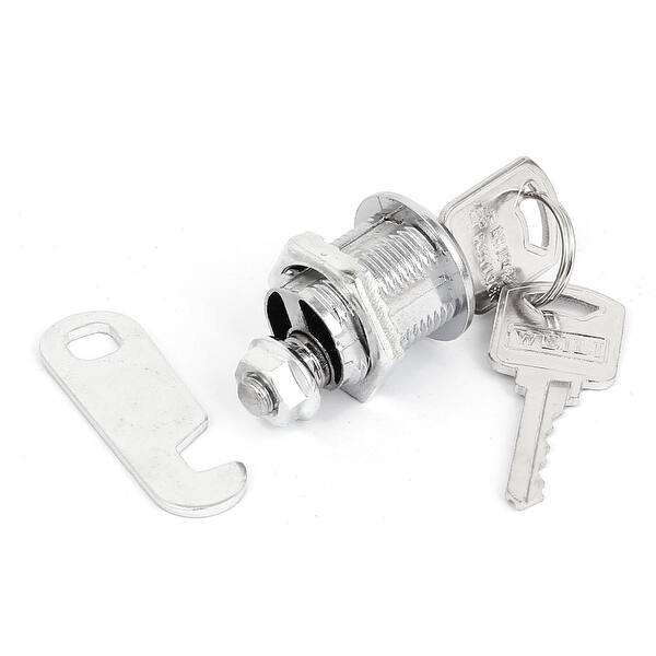 Silver Tone Metallic 20 x 18mm Thread Cabinet Desk Drawer Cam Lock ...