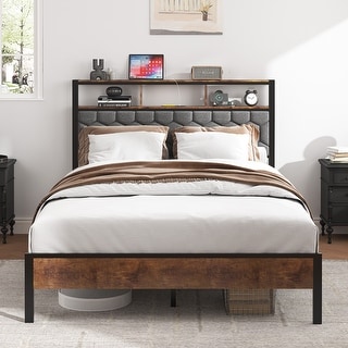 Platform Bed with 2 USB Ports and 1 Type-C Port - Bed Bath & Beyond ...