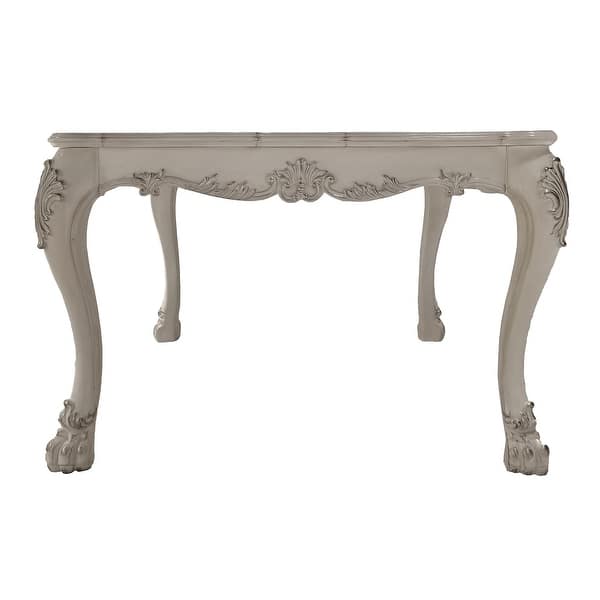 Adison Bone White Counter Height Table with Curvy Apron - Bed Bath ...