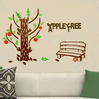 Happy Apple Tree Wall Decals Stickers Appliques Home Decor - Bed Bath ...
