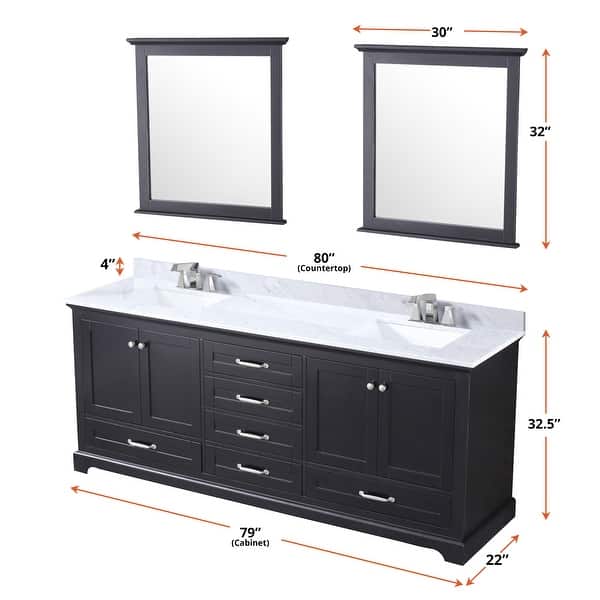 Dukes 80 in. W x 22 in. D Navy Blue Double Bath Vanity - Bed Bath ...