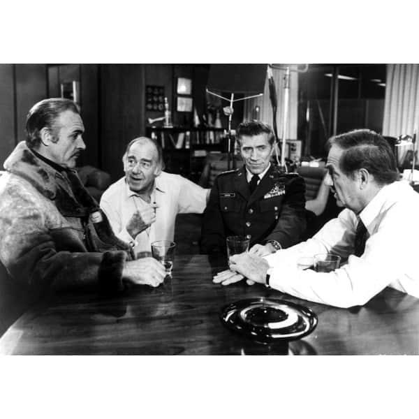 Sean Connery Ronald Neame Joseph Campanella Karl Maden on the set of ...