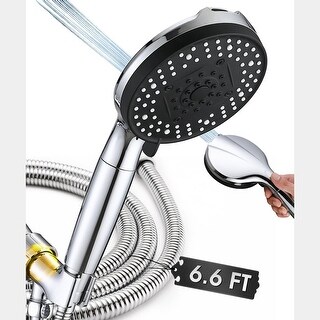 High Pressure 10 Spray Modes Handheld Shower Head with Extra Long Hose ...