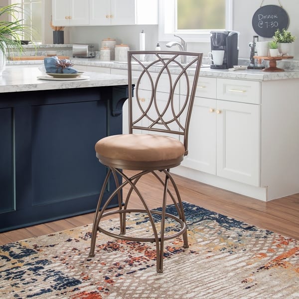 Monaco Big & Tall Bronze Metal Swivel Counter Stool - Bed Bath & Beyond ...