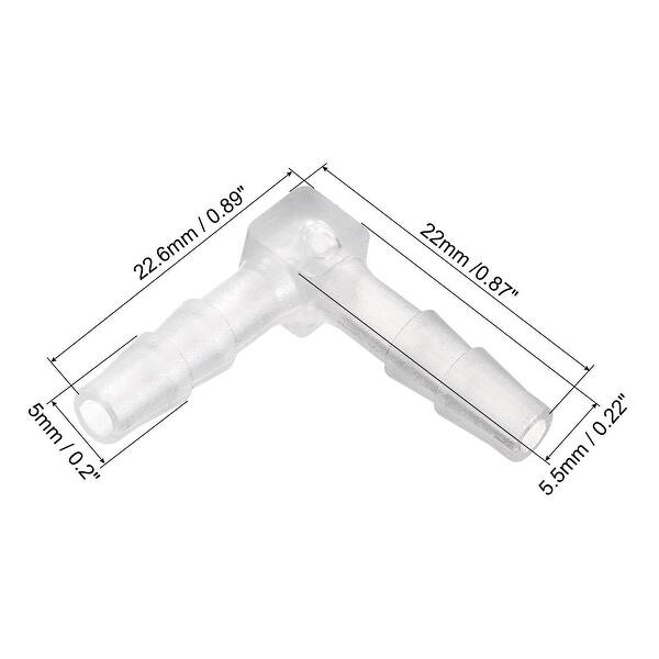2pcs Barb Hose Fitting 5mm Barbed Dia. Elbow Coupler Quick Connector White - Bed Bath & Beyond ...