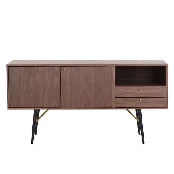Walnut Multi-Purpose Storage Cabinet with Ample Storage, Waterproof ...