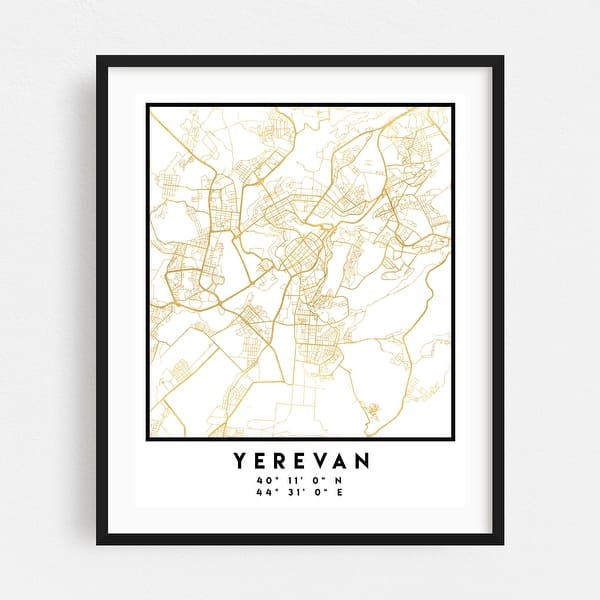 Yerevan Armenia Yerevan Street Map Maps Minimal Art Print/Poster - Bed ...
