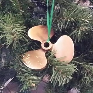4" Antique Brass RMS Titanic Propeller Perfect for Christmas Tree ...