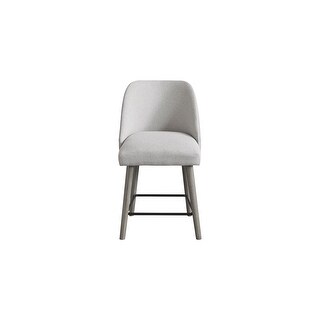 Ronstyne Grayish Brown Upholstered Barstool (Set of 2) - 21"W x 28"D x ...