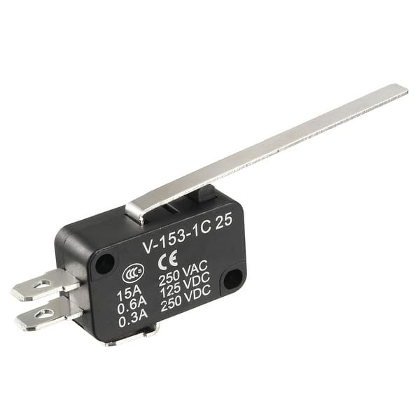 15A 250VAC Black V-153-1C25 Long Straight Lever Miniature Micro Switch ...