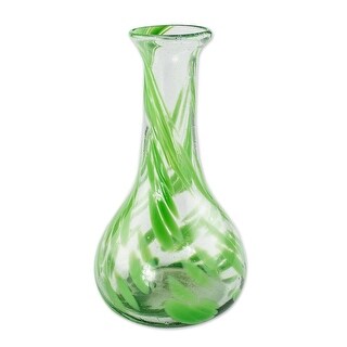 NOVICA Artisan Handblown Recycled Glass Green Decanter Tableware ...