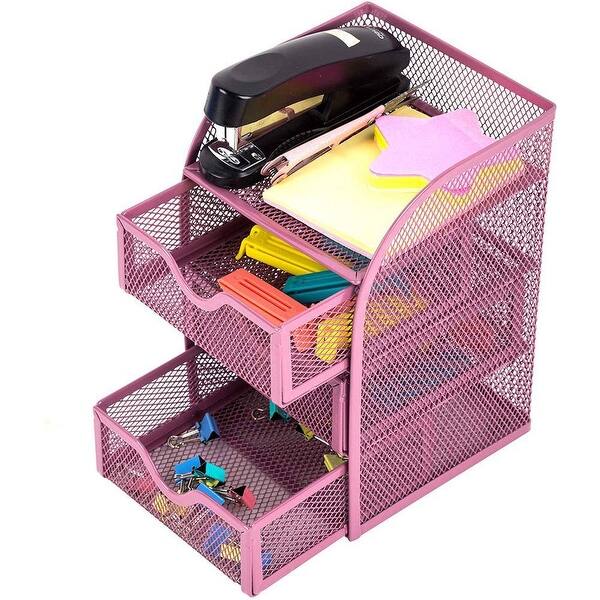 DCP Metal Mesh File Storage Box Suitable for Office or Home in Pink ...