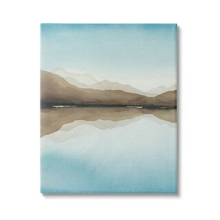Stupell Modern Mountains Lake Reflection Canvas Wall Art, Design by ...