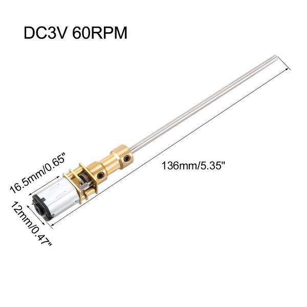 Long Axis N20 Gear Notor Miniature DC Motor 3V 60RPM Motor Round Shaft ...