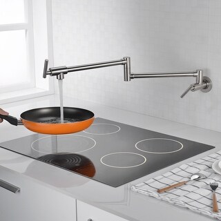 SUMERAIN Wall Mount Pot Filler Faucet with Dual Swing Joints Design ...