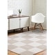 Modern Neutral Checkerboard Rug in Cream Beige - Bed Bath & Beyond ...