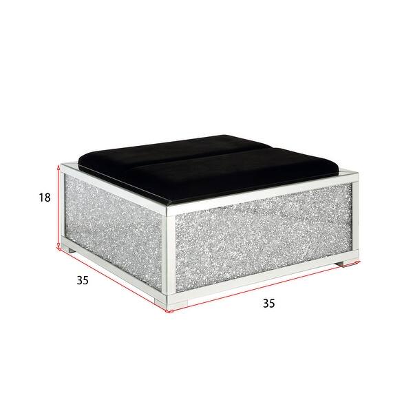 Ottoman w/Storage Mirrored - Bed Bath & Beyond - 38325697