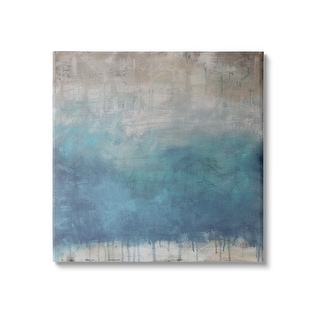 Stupell Paint Drip Hatched Blue Abstract Modern Ombre Canvas Wall Art ...