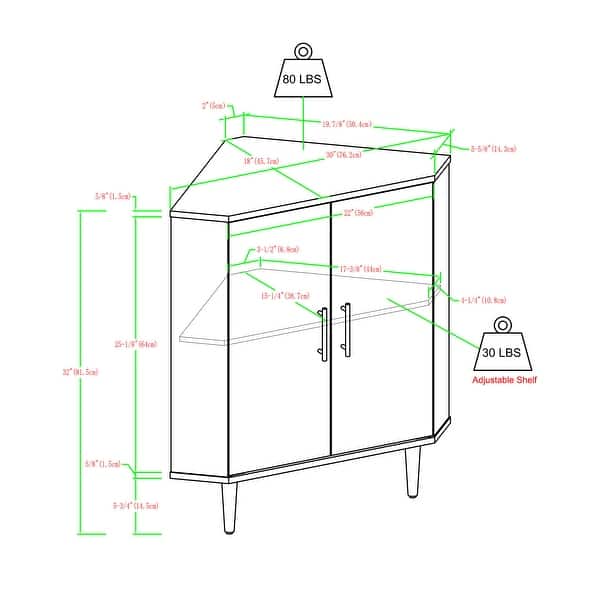 Middlebrook Designs 30-inch Corner Accent Cabinet - On Sale - Bed Bath ...