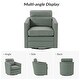 Jorge 28.74" Wide Traditional Genuine Leather Swivel Chair with ...