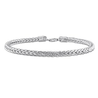 Miadora Foxtail Chain Bracelet in Sterling Silver - 9 in - Bed Bath ...