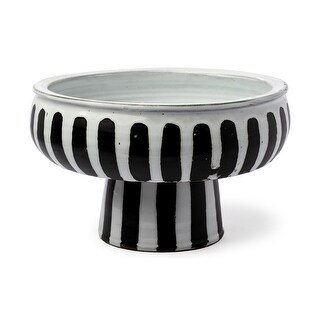 White And Black Ceramic Decorative Bowl - Bed Bath & Beyond - 39508021