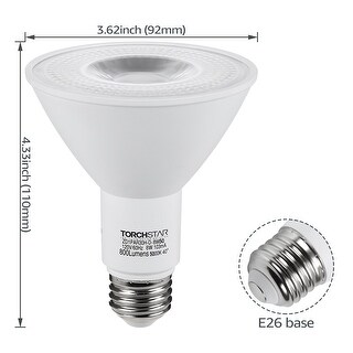 Dimmable LED PAR30 Light Bulb, 8W (75W Equiv.) Spotlight, 3000K Warm ...