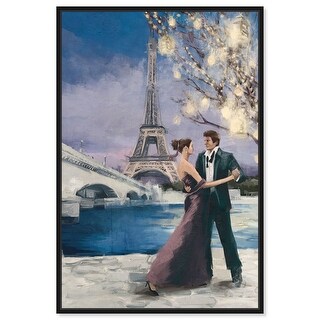 Starry Night Dance French Dancing Couple Traditional Blue Canvas Wall ...
