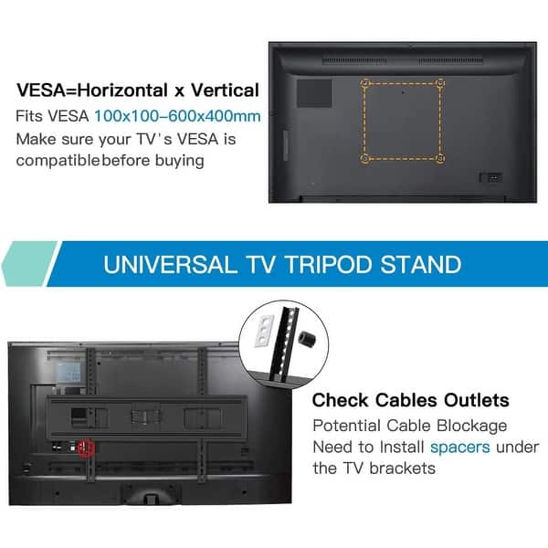 Tripod TV Stand -Portable TV Stand for 37-85 Inch LED LCD OLED Flat ...