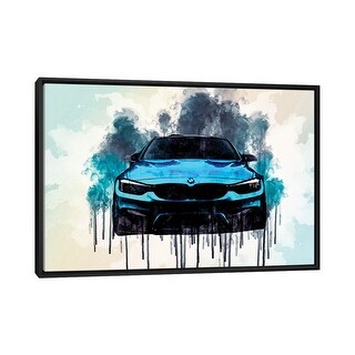 iCanvas "Bmw M3 2018 F80 Front View Tuning M Package Bright Blue" by ...