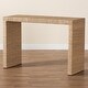 Colandra Modern Bohemian Natural Brown Seagrass and Wood Console Table ...