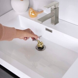 STYLISH Pop-Up Bathroom Sink with Overflow (Set of Two) - Bed Bath ...