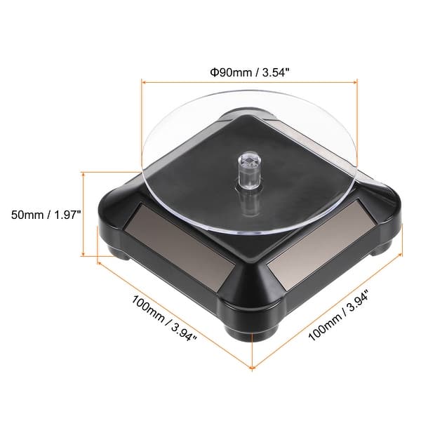 2pcs Solar Display Stand Turntable 360 Degree Rotating Double Use ABS ...