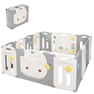 Baby Playpen, 14 Panel Foldable Thicken Kids Safety Play Fence with ...