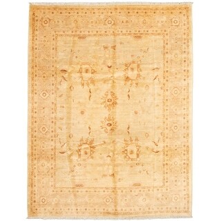 ECARPETGALLERY Hand-knotted Chobi Finest Khaki Wool Rug - 8'1 x 9'10 ...