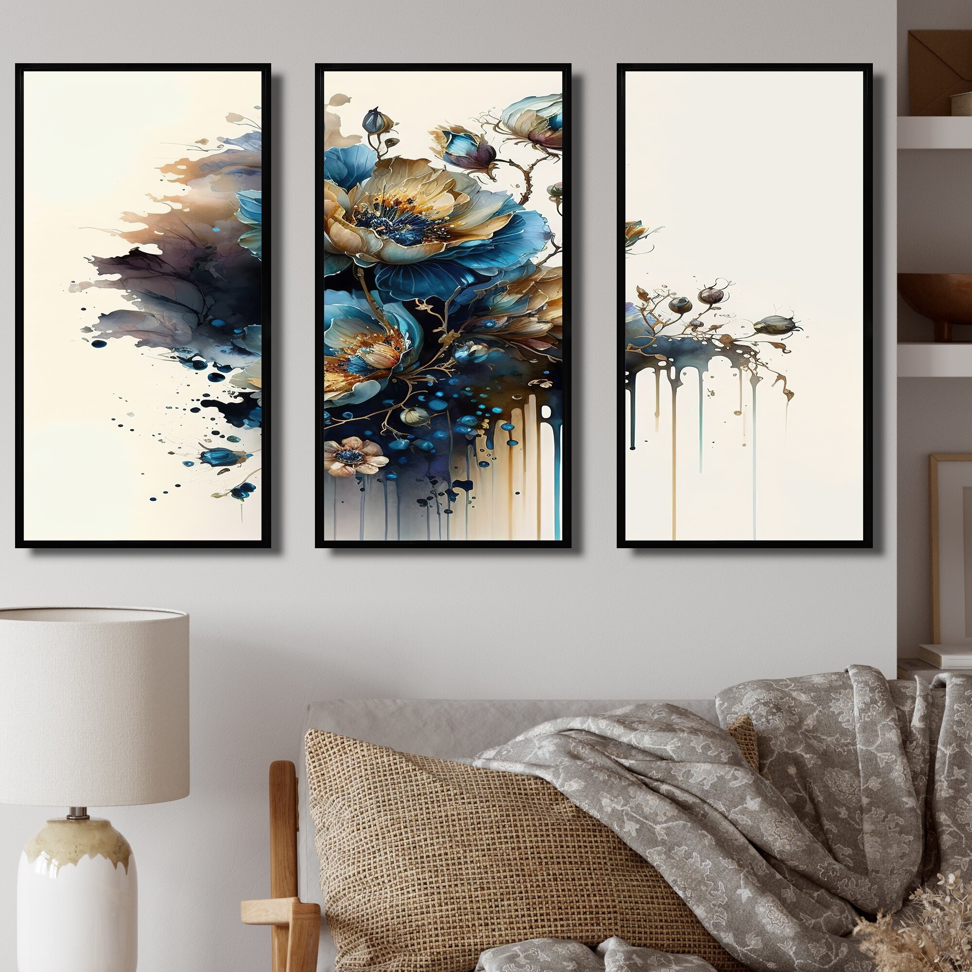 Blue Framed Canvas - Bed Bath & Beyond