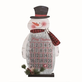 Transpac Wood Multicolor Christmas Snowman Countdown Advent Calendar ...