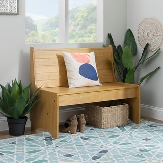 Beatty Rustic Large Back Rest Bench - Bed Bath & Beyond - 36905487