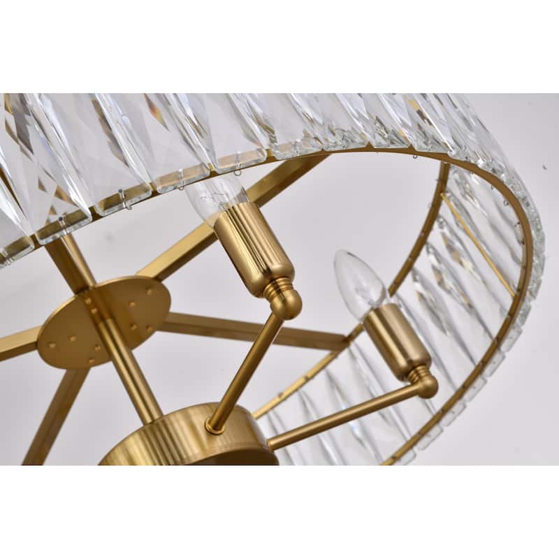22-Inch Gold Metal Chandelier With Clear Crystals - On Sale - Bed Bath ...